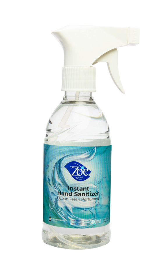 Zoe Instant Hand Sanitizer (Ocean Fresh Perfumed) with pump | Flametree ...